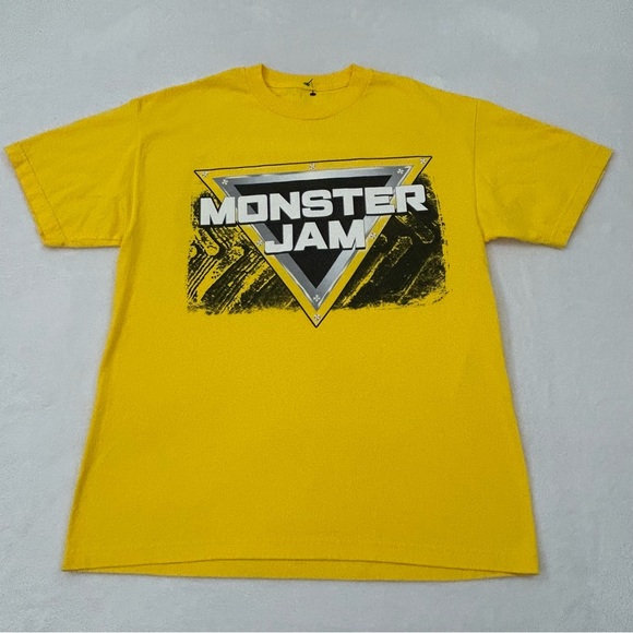 Monster Jam | Shirts | Monster Jam Yellow Graphic Tee Shirt Gravedigger ...